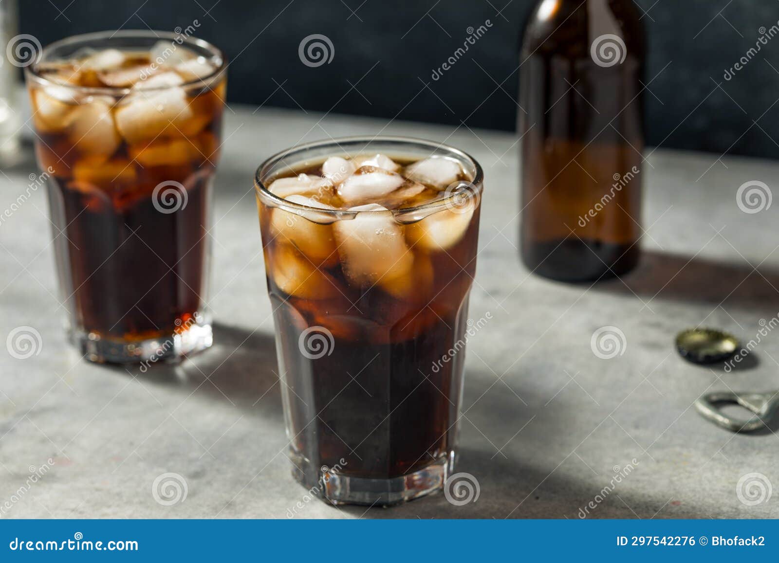 Cold Refreshing Dark Brown Cola Stock Photo - Image of carbonated ...