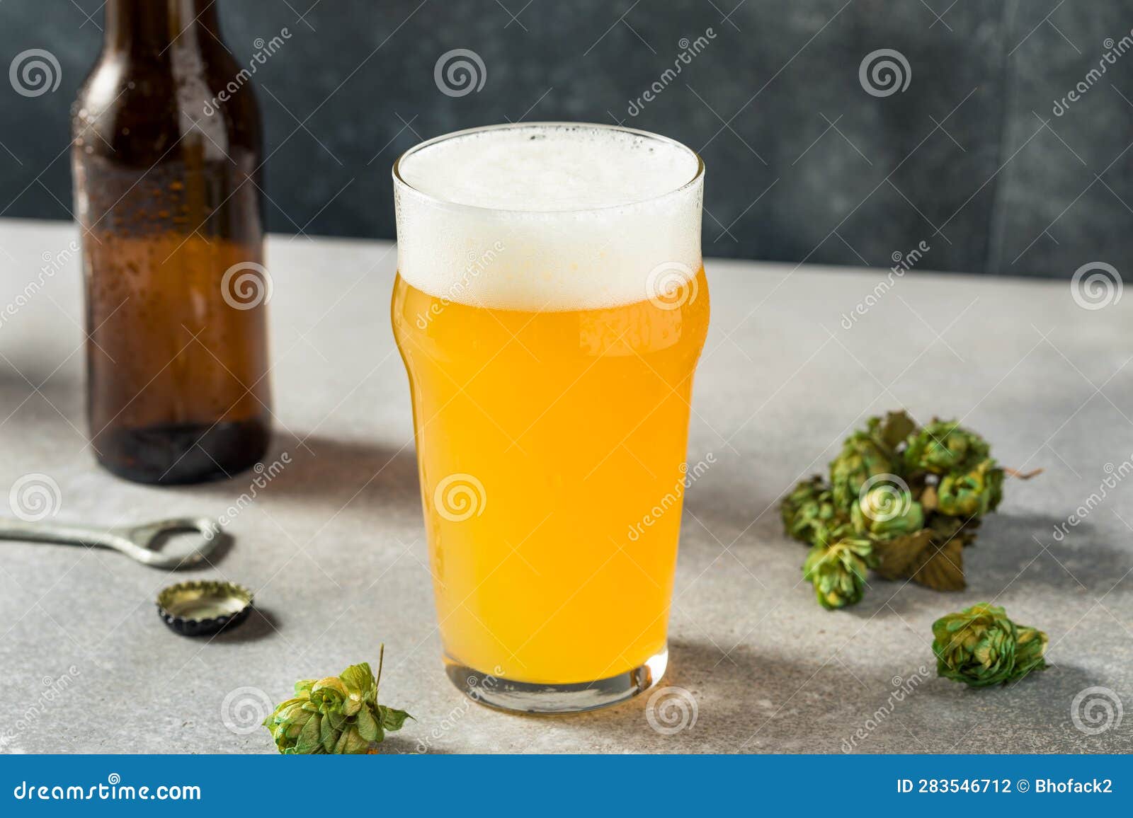 Cold Refreshing Hazy IPA Beer Stock Photo - Image of draft, fresh ...