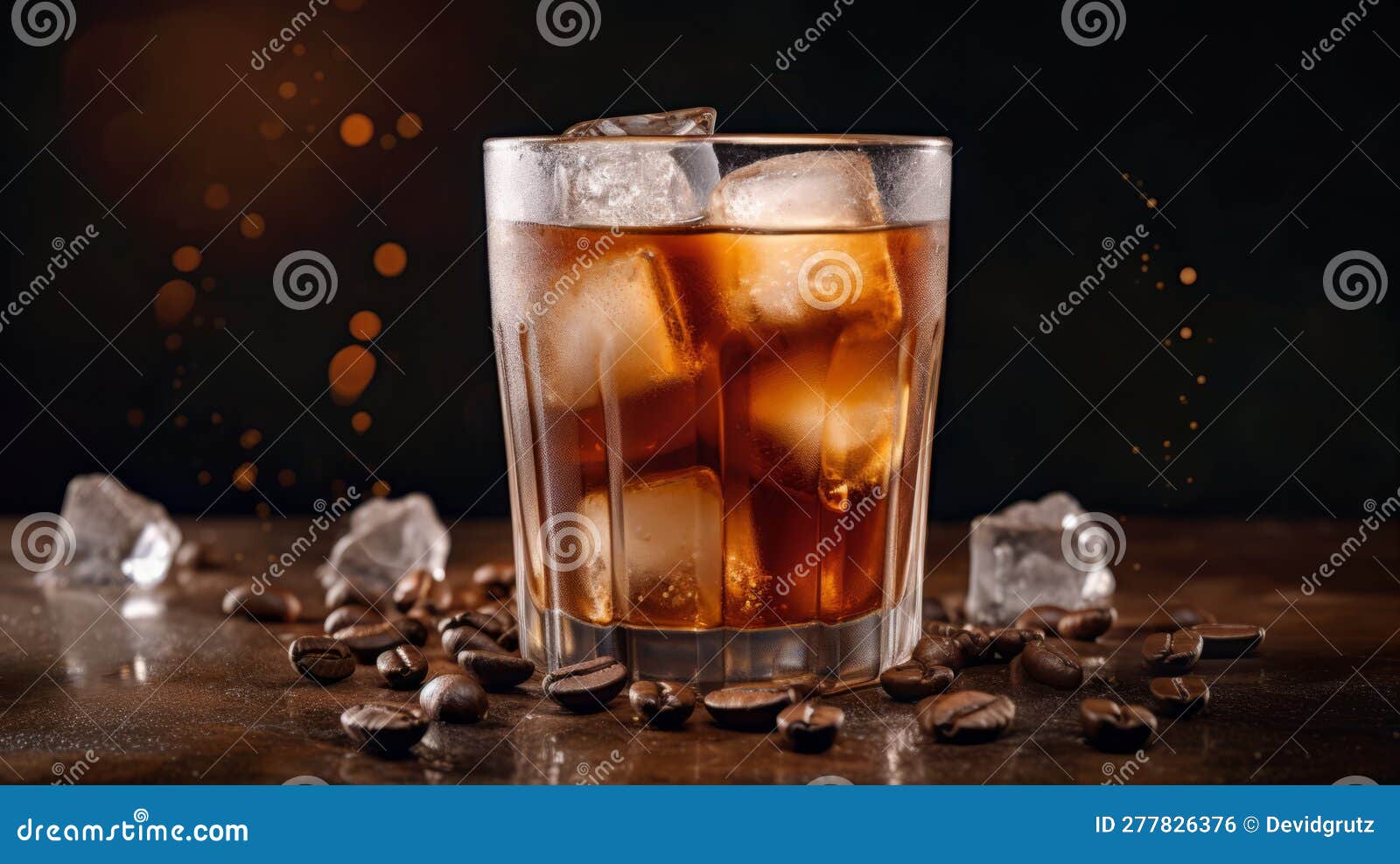 Cold Refreshing Iced Cold Brew Coffee. Generative AI Stock Illustration ...