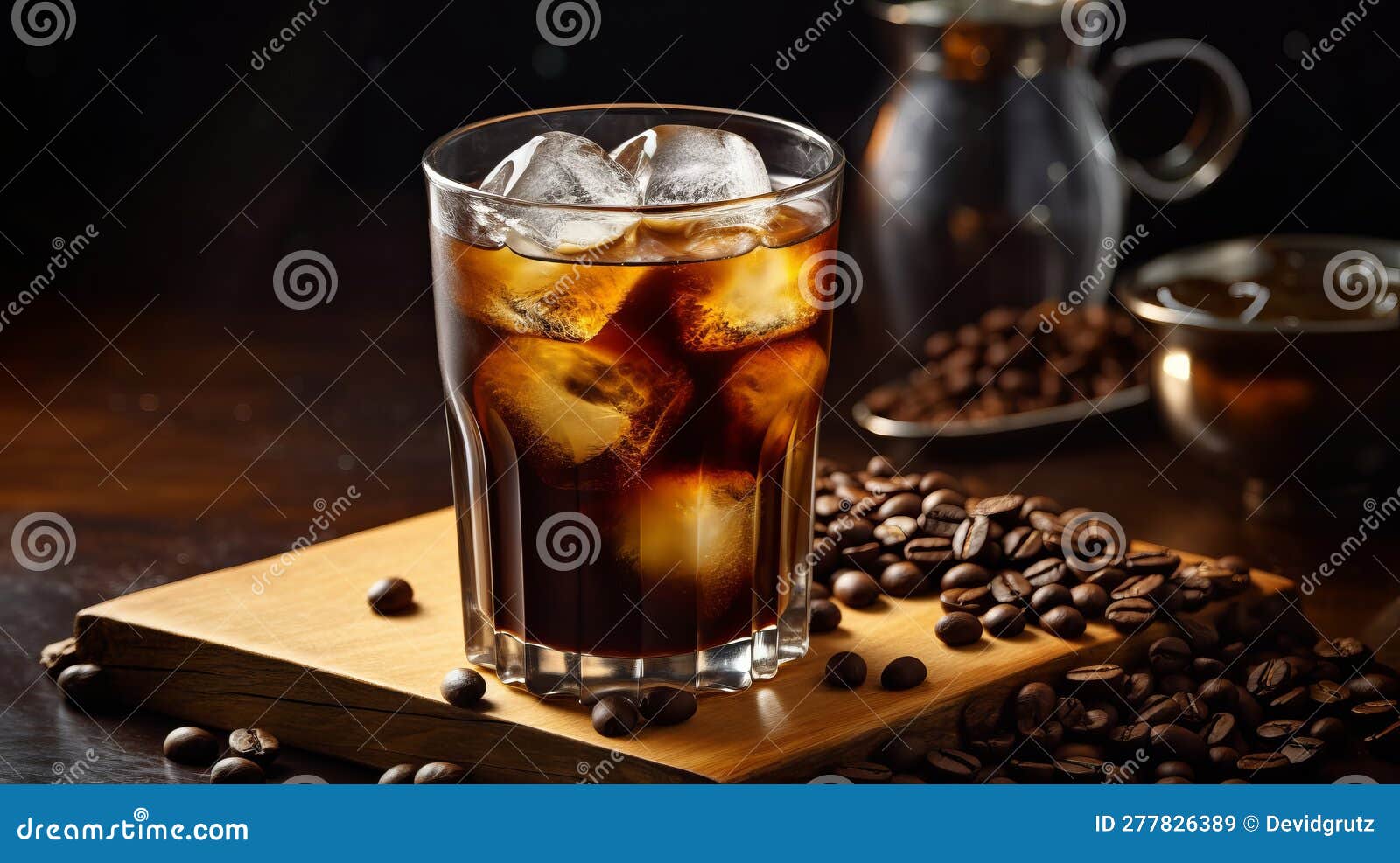 Cold Refreshing Iced Cold Brew Coffee. Generative AI Stock Image ...