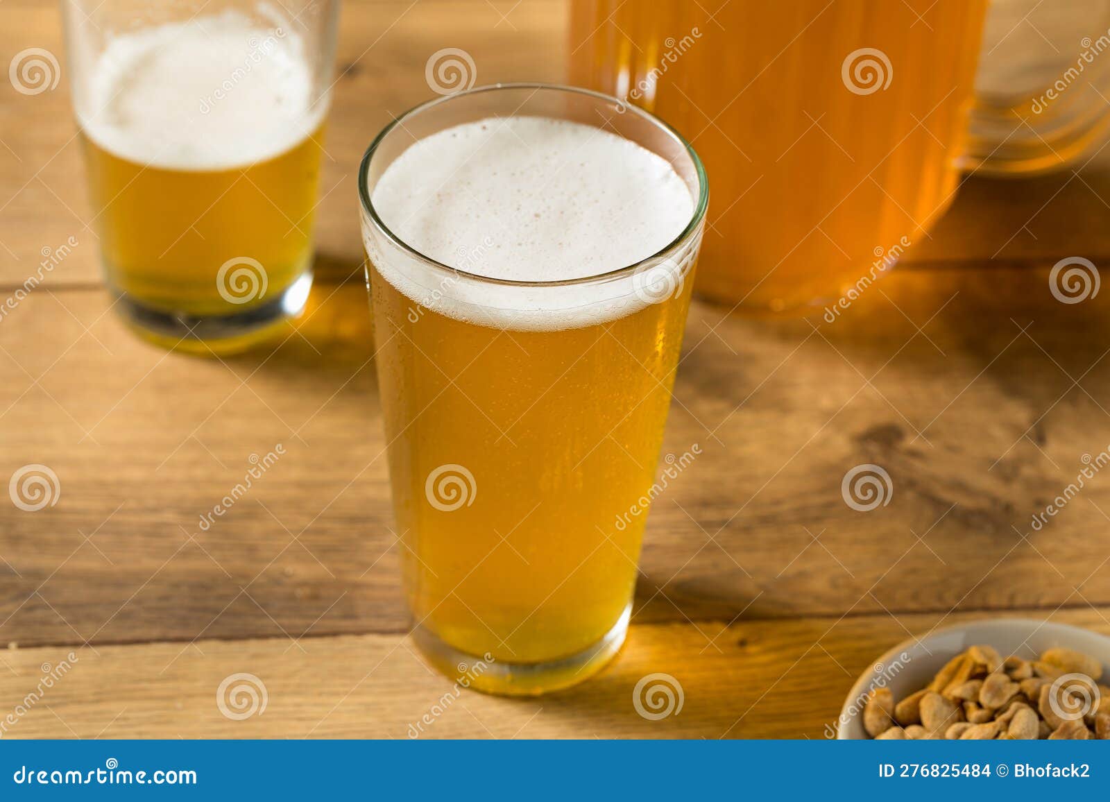 Cold Refreshing Lager Beer in a Pitcher Stock Photo - Image of beverage ...