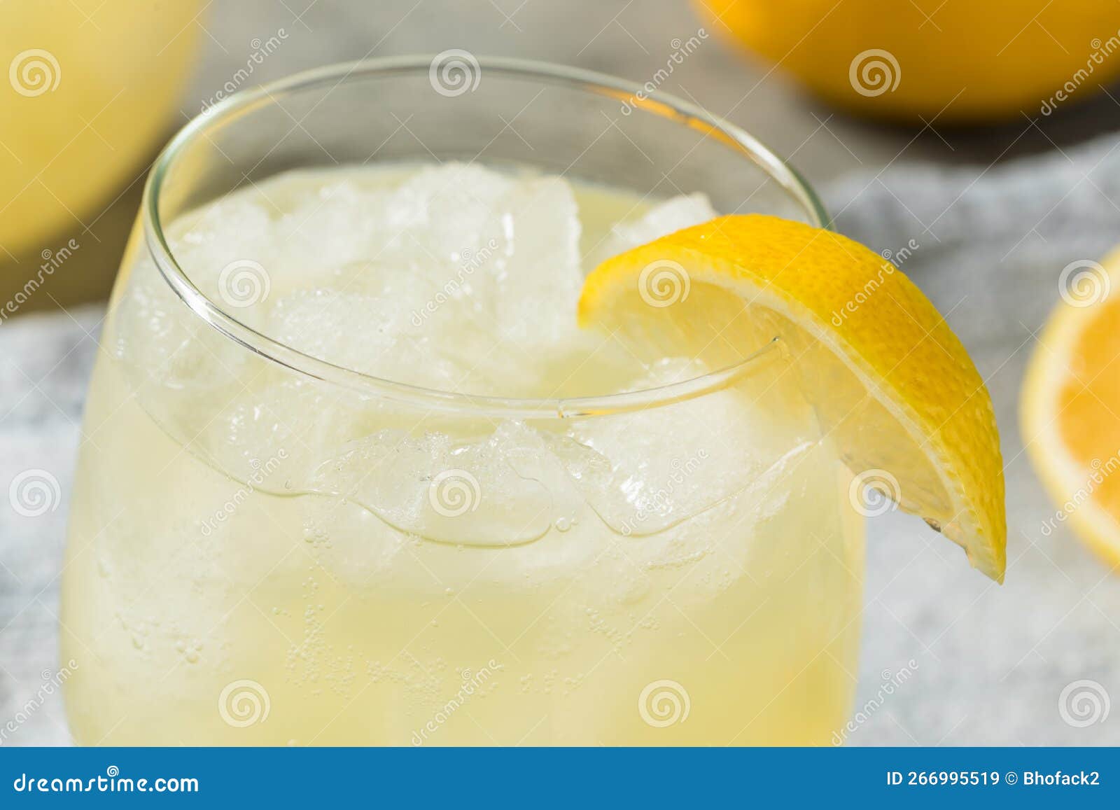 Cold Refreshing Lemon Sparkling Italian Soda Stock Image - Image of ...