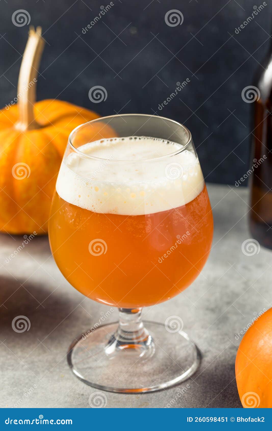 Cold Refreshing Oktoberfest Pumpkin Beer Stock Image - Image of orange ...