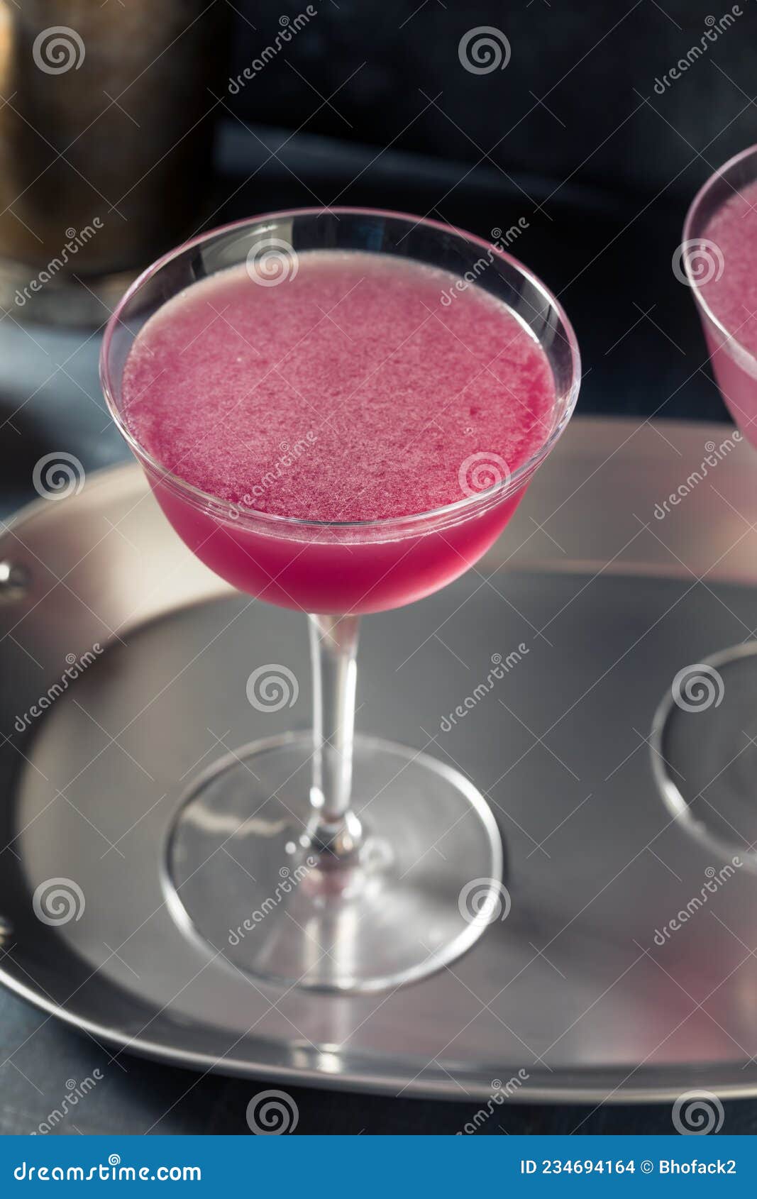 Cold Refreshing Purple Aviation Cocktail Stock Photo - Image of juice ...