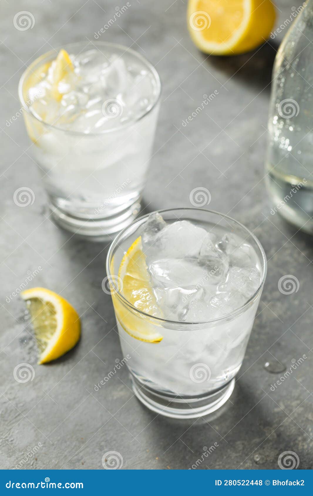 Cold Refreshing Water with Lemon Stock Photo - Image of water, drink ...
