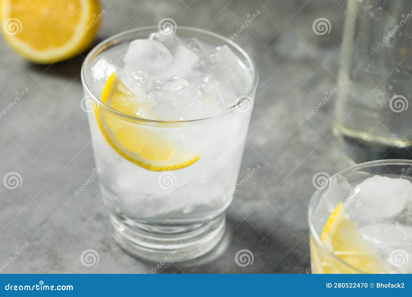Cold Refreshing Water with Lemon Stock Photo - Image of fruit ...