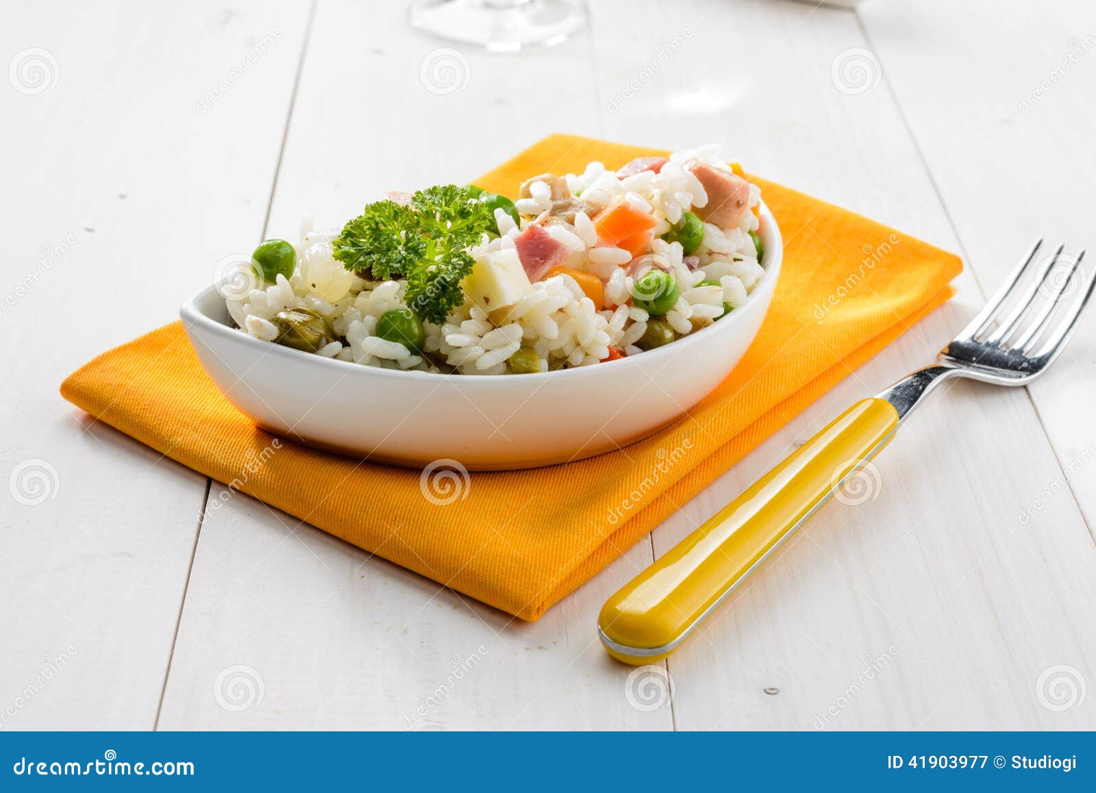 Cold rice stock image. Image of whine, plate, carrot - 41903977