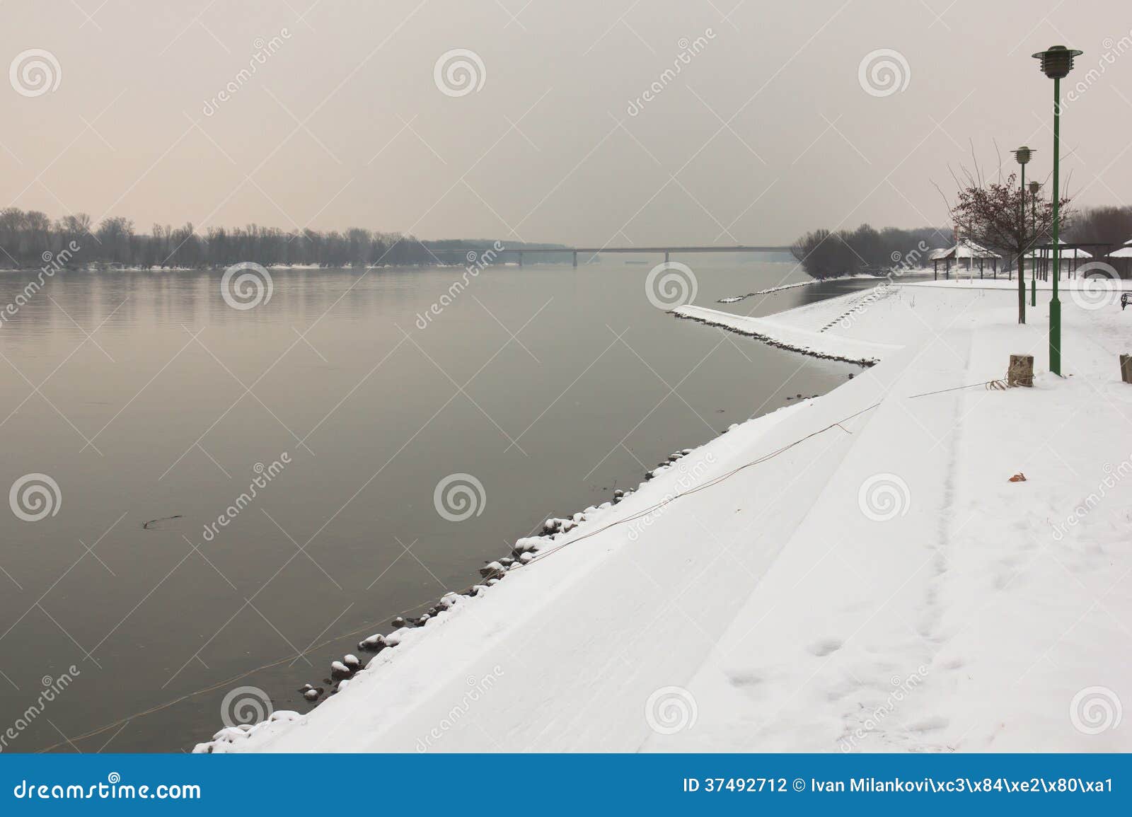 Cold river stock photo. Image of water, snow, level, croatia - 37492712