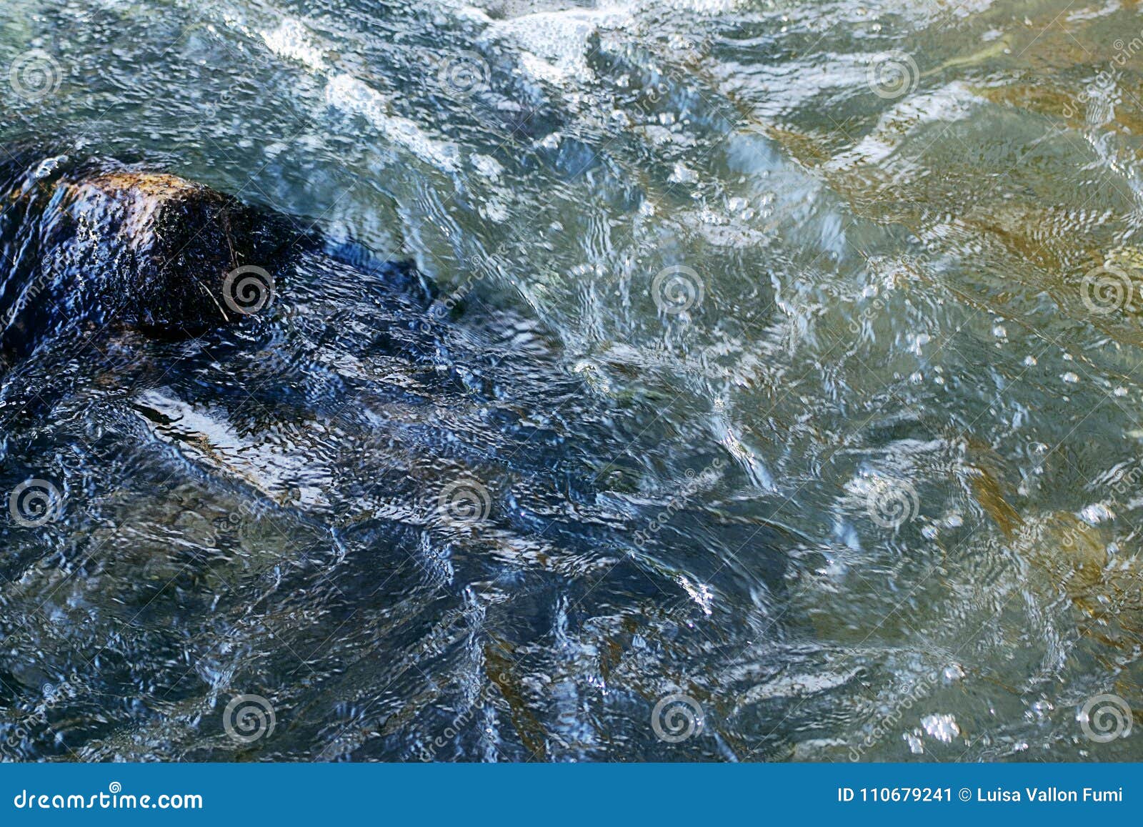 River Stream, Flowing Waters Background Stock Image - Image of nature ...