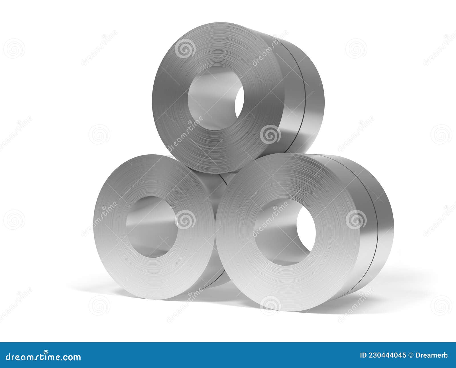 Cold Rolled Strip Steel Isolated on White Background. Stock ...