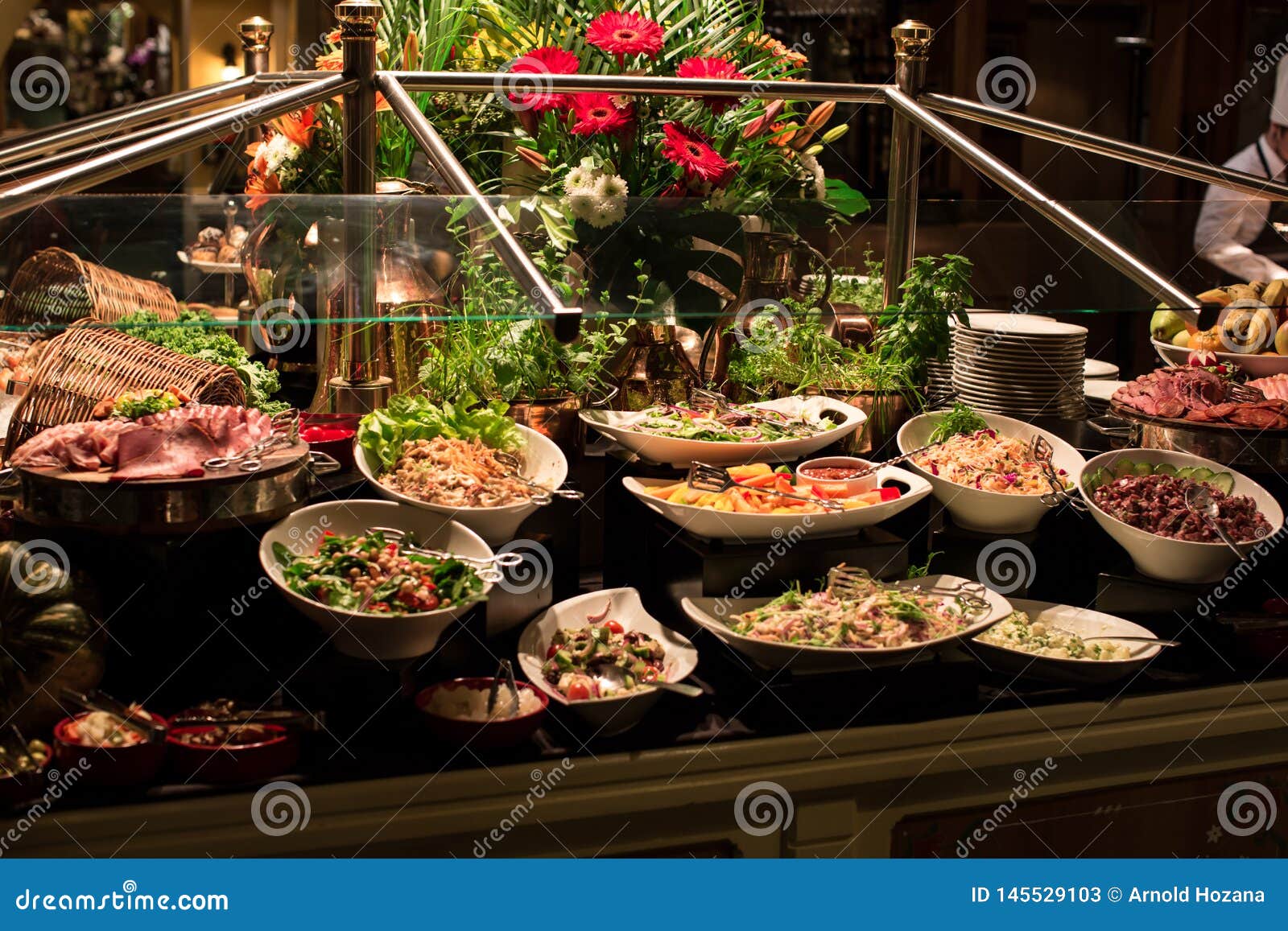 Cold Salad Platter in a Restaurant Stock Image - Image of platter ...
