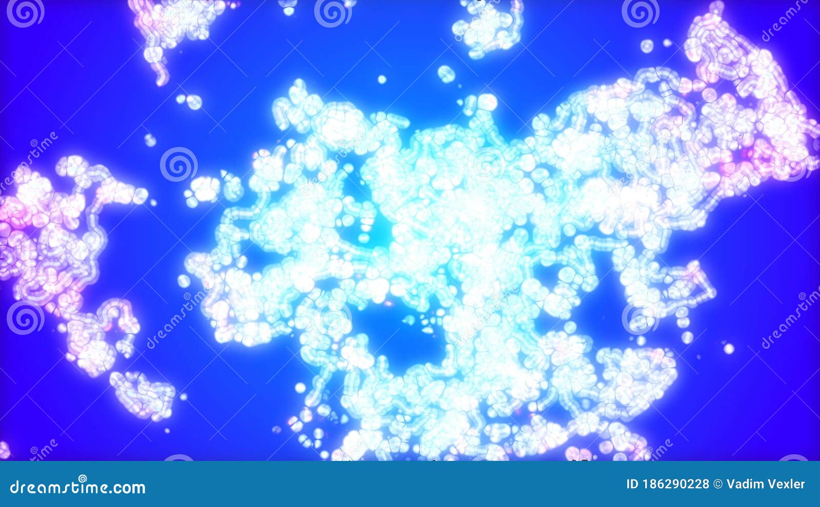 Cold Screen Saver, Glowing Animation. Bright Abstract Endless Motion ...