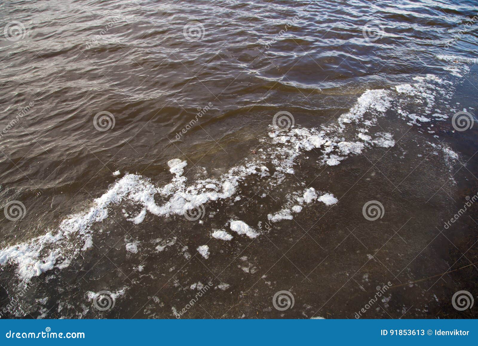 Cold Sea Water Wave with Ice Texture Stock Image - Image of coast, lake ...