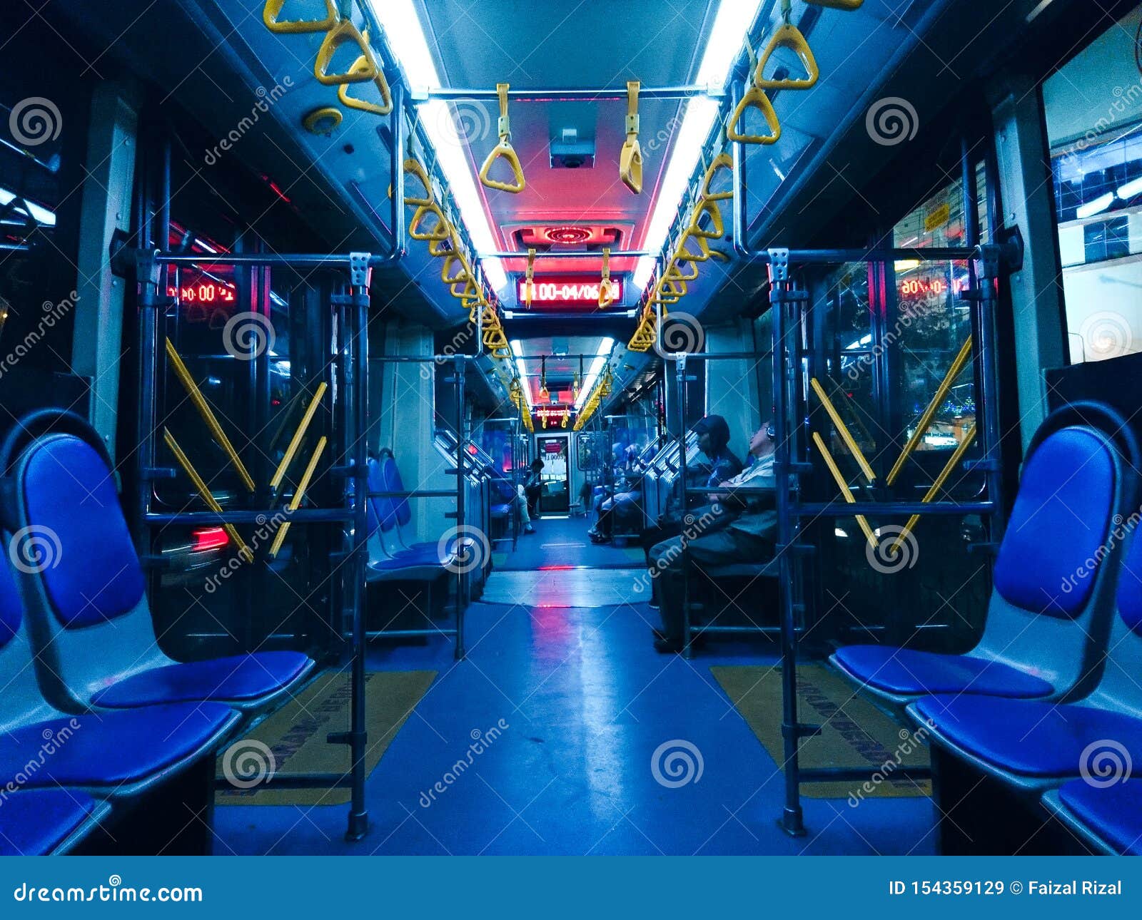 The Cold Shades of Blue, Red and Yellow Under the Bright Neon Lights ...