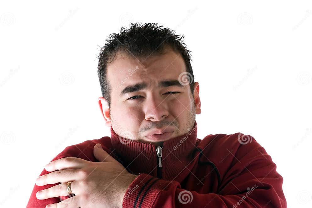 Cold Shivering Man stock image. Image of hiding, cold - 12646503