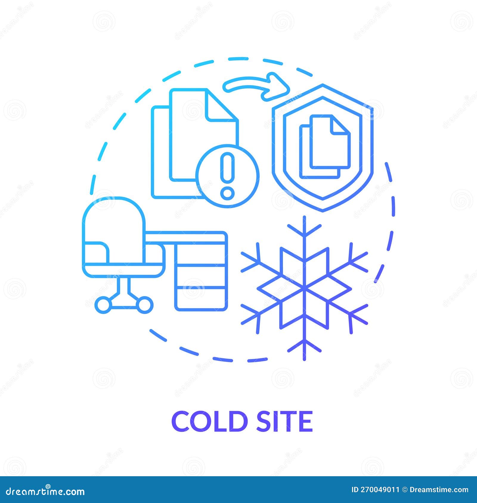 Cold Site Blue Gradient Concept Icon Stock Illustration - Illustration ...