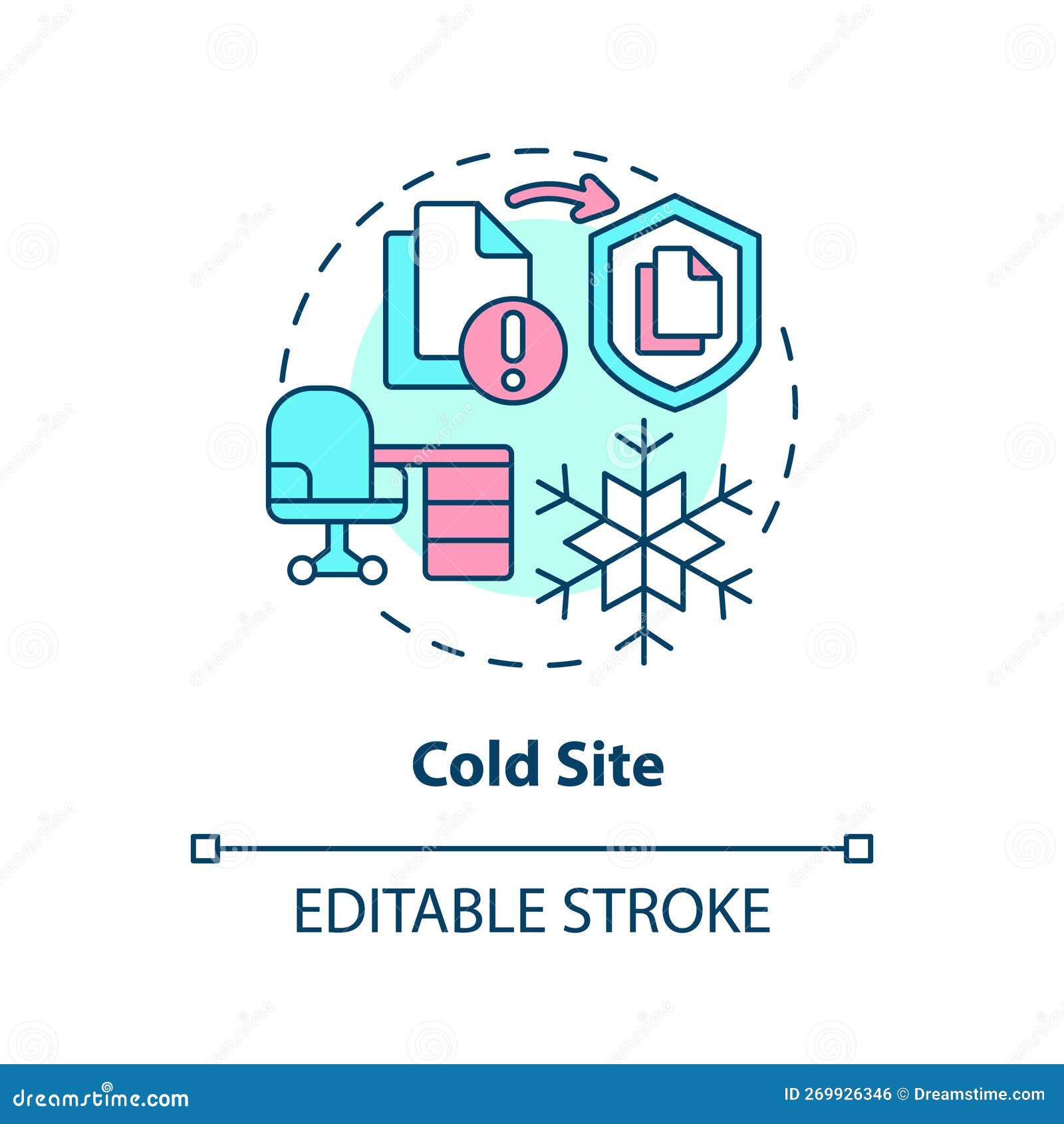 Cold site concept icon stock vector. Illustration of technology - 269926346