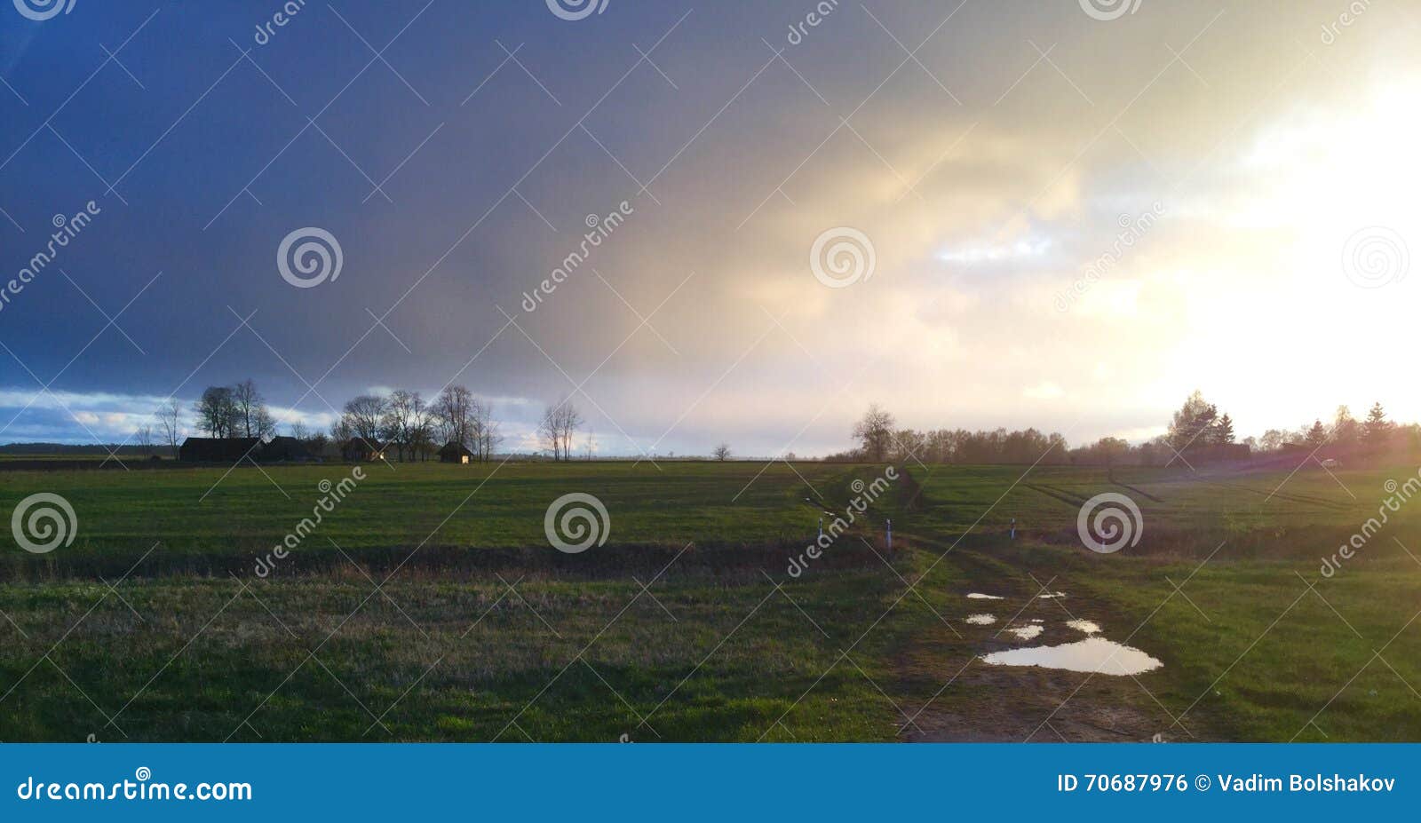 Cold sky. stock photo. Image of plain, atmosphere, pasture - 70687976