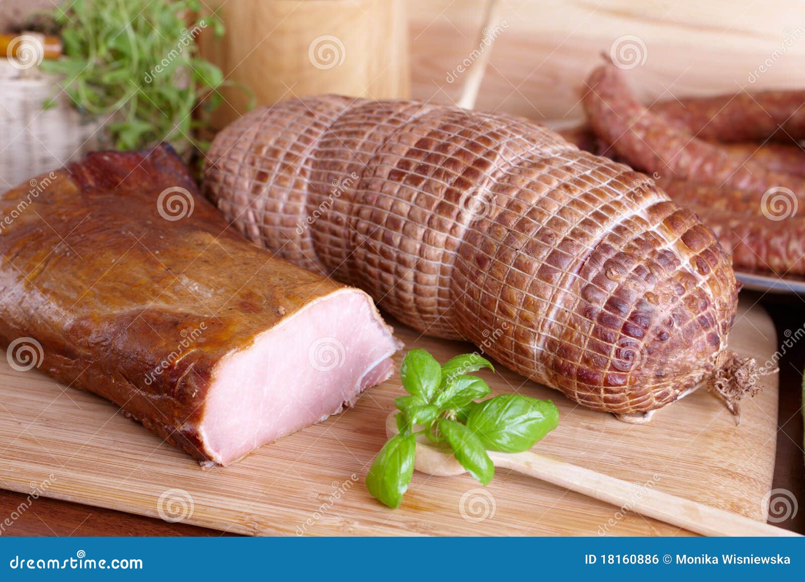 Cold smoked meat stock photo. Image of smoked, meal, shoulder - 18160886