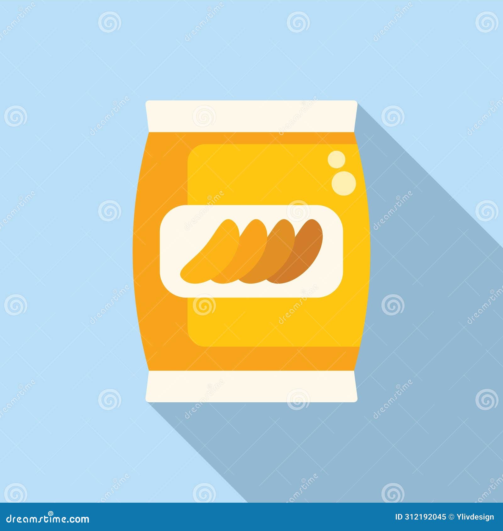 Cold Snack Pack Icon Flat Vector. Chips Package Stock Illustration ...