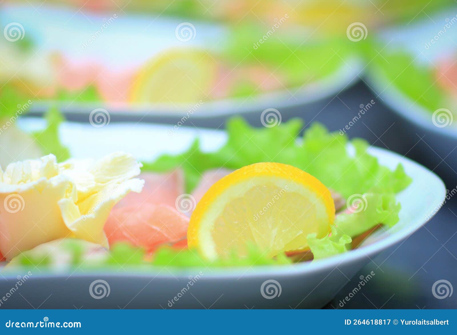 Cold Snacks on the Table in the Restaurant Stock Image - Image of meat ...
