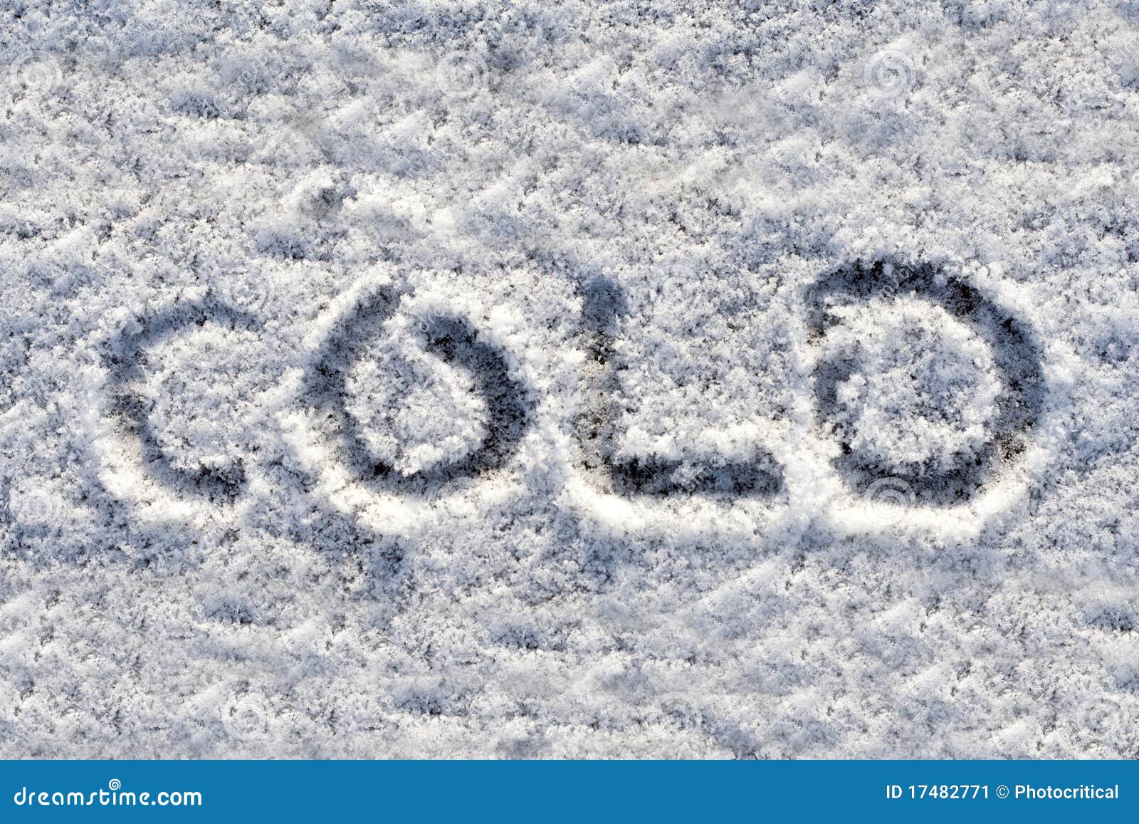 Cold snow stock image. Image of written, surface, word - 17482771