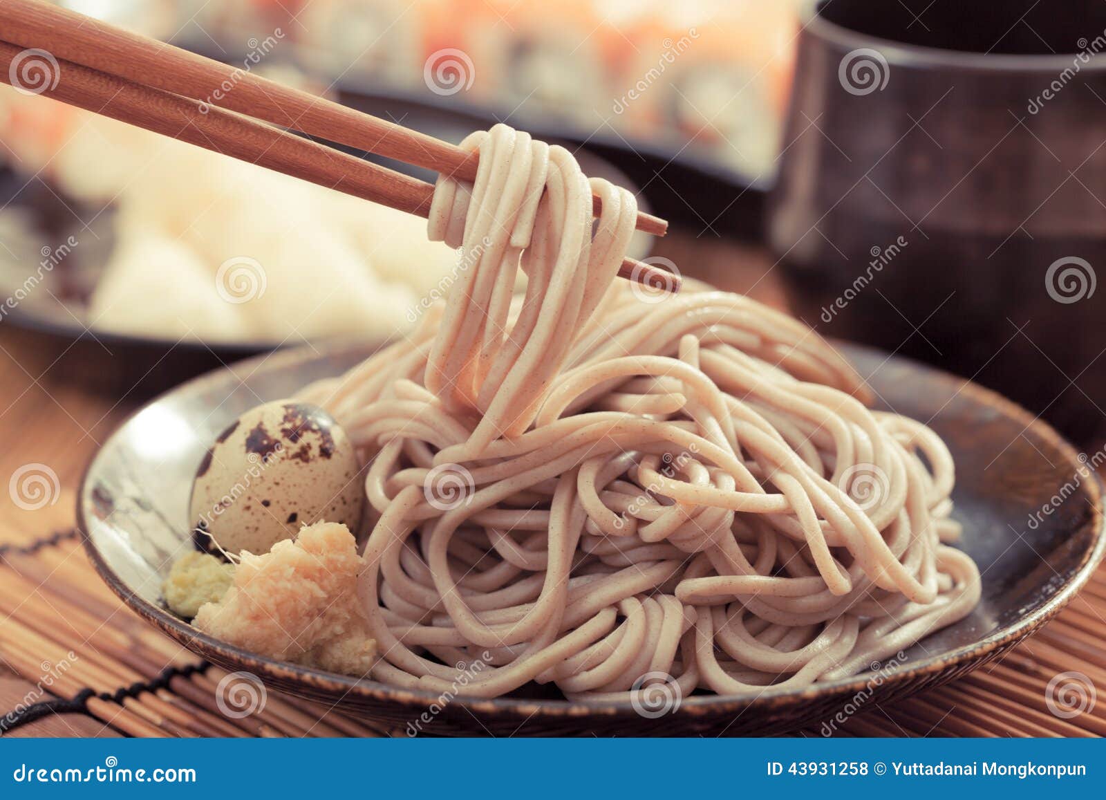 Cold soba stock photo. Image of traditional, noodle, sauce - 43931258