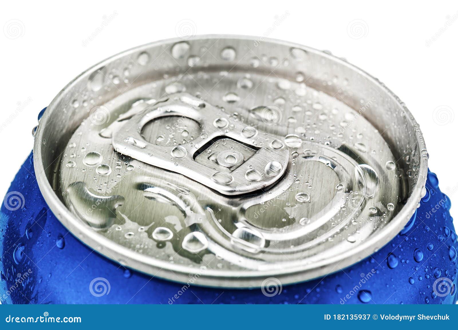 Cold soda can on white stock image. Image of copy, metallic - 182135937