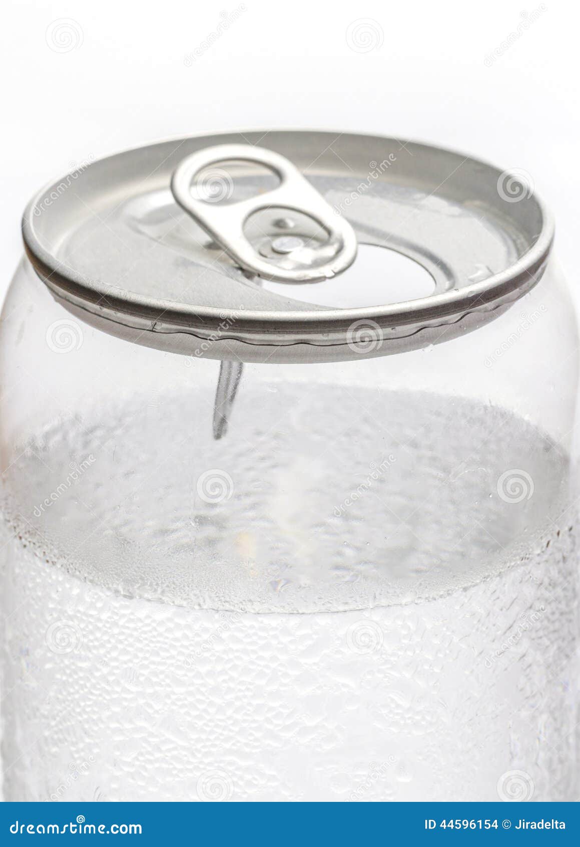 Cold Soda Water Transparent Can Stock Photo - Image of juice, closeup ...