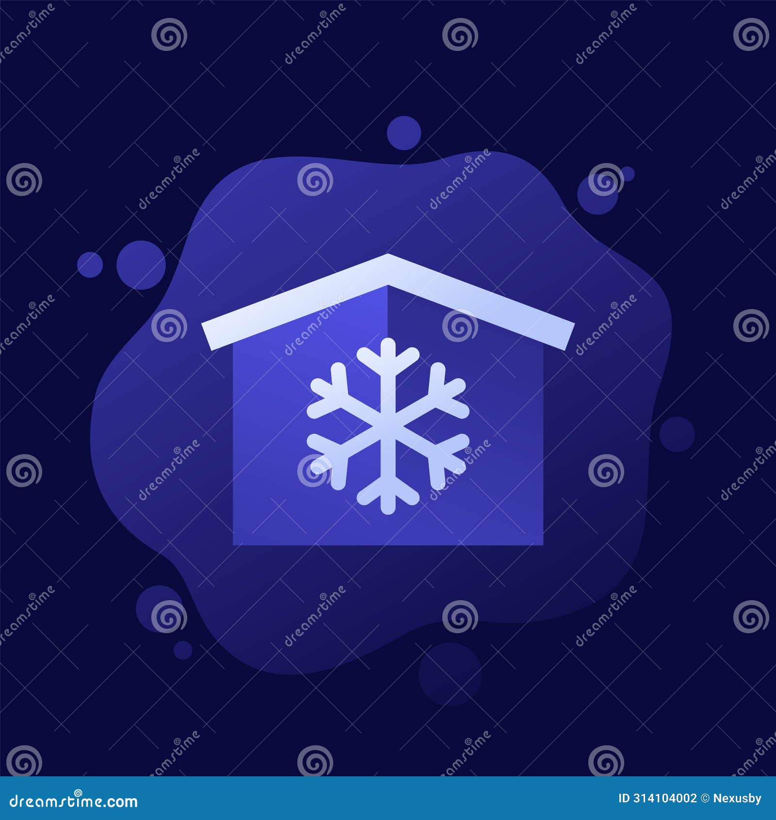Cold Storage Icon, Vector Design Stock Vector - Illustration of frozen ...