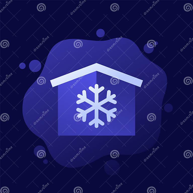 Cold Storage Icon, Vector Design Stock Vector - Illustration of frozen ...