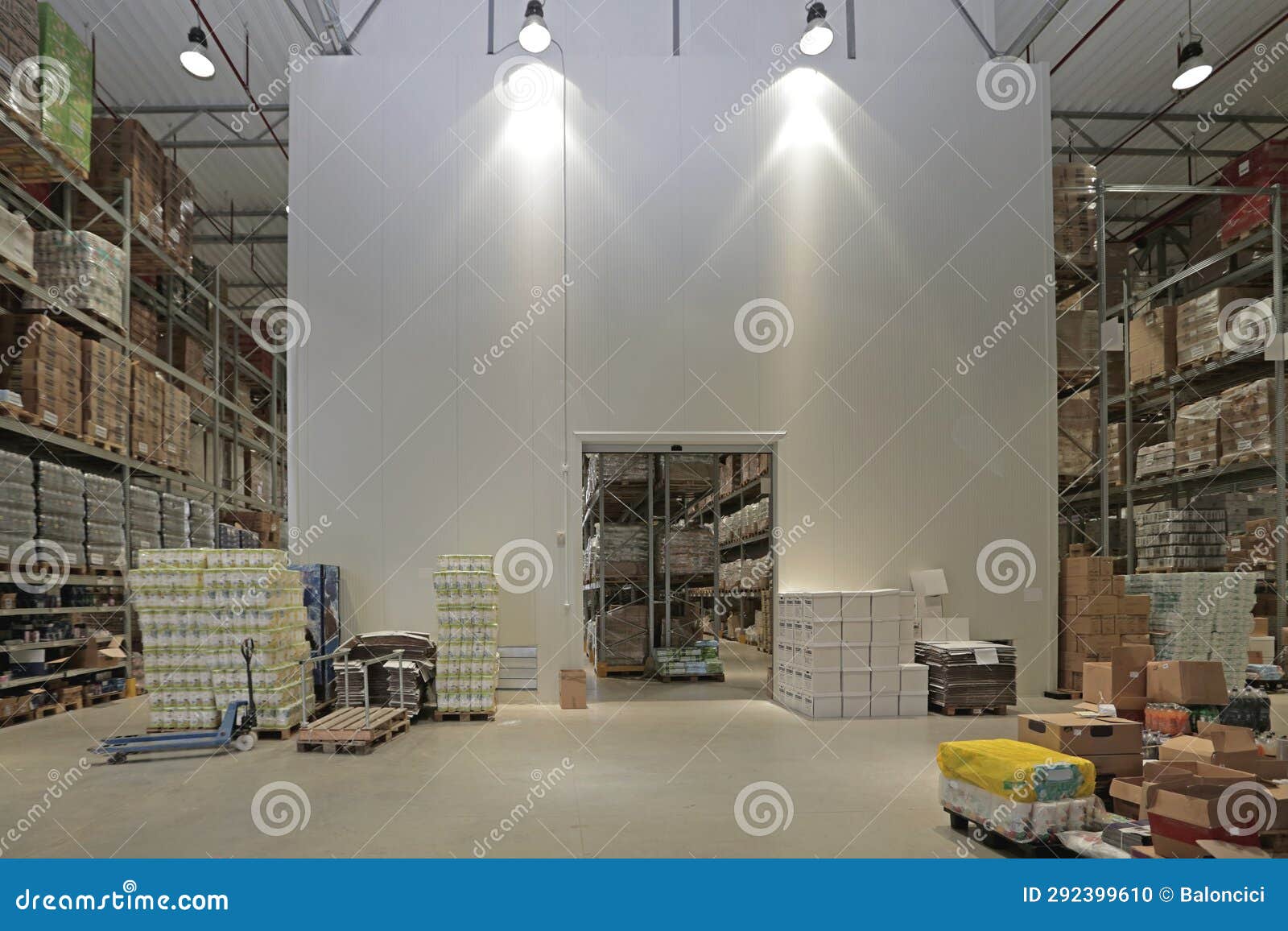 Cold Storage in Warehouse stock photo. Image of door - 292399610