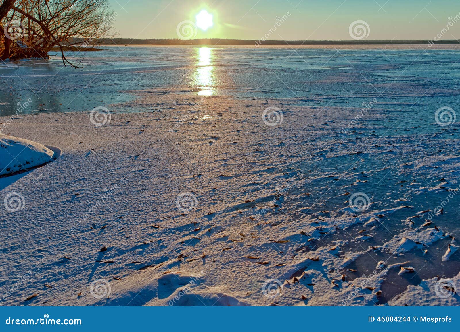 Cold sun stock photo. Image of bright, snow, colored - 46884244