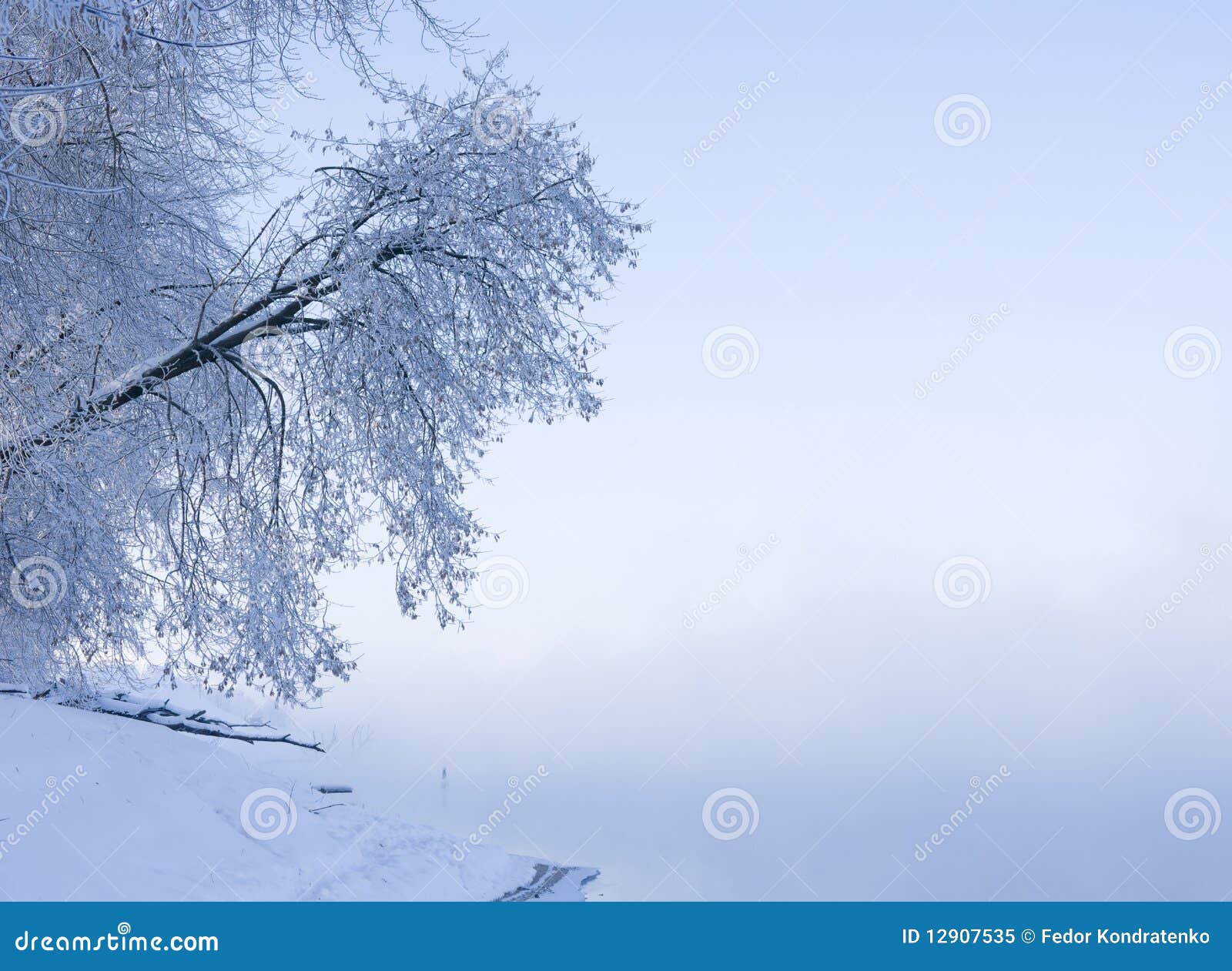 Cold sunrise stock image. Image of morning, river, copy - 12907535