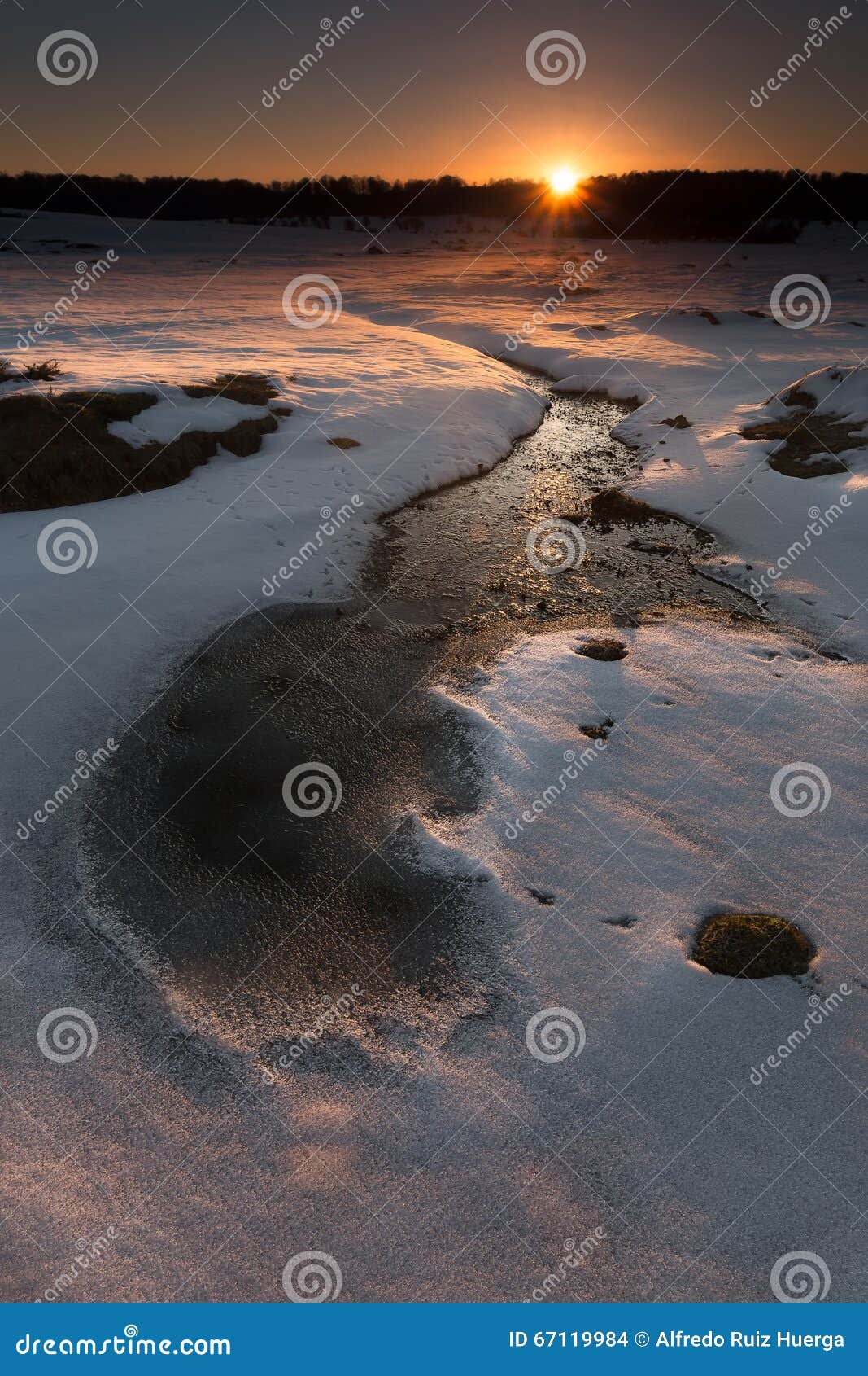 Cold Sunrise stock photo. Image of winter, gone, coloured - 67119984