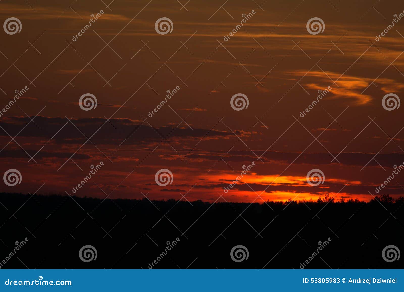 Cold sunset stock image. Image of ecoregion, evening - 53805983