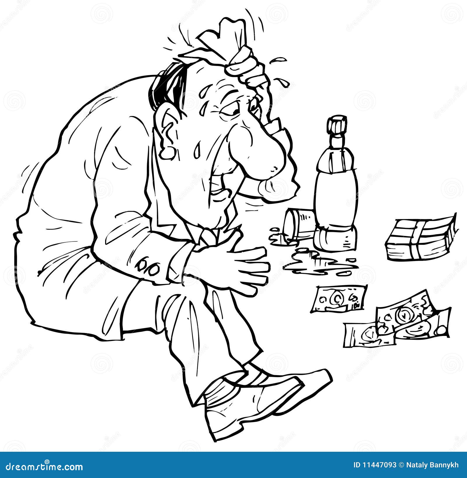 Cold sweat stock vector. Illustration of surprise, humorous - 11447093