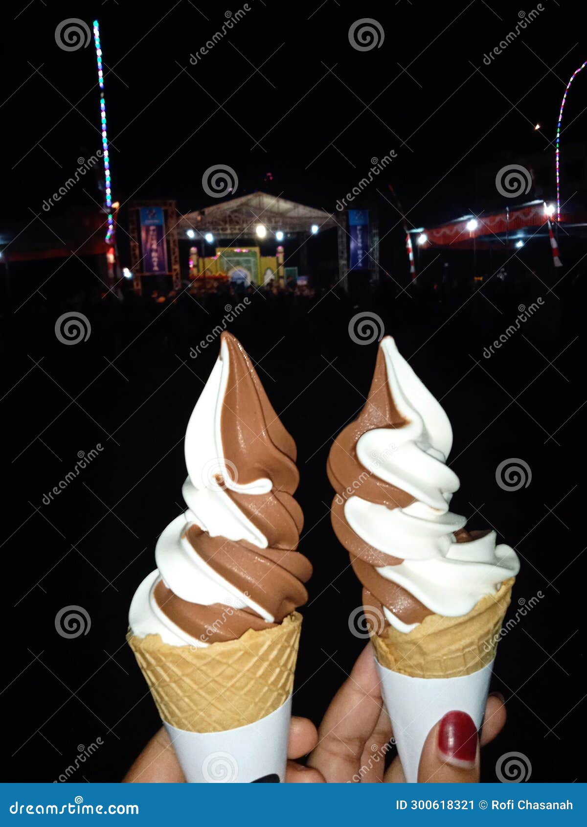 2 Cold and Sweet Ice Creams Stock Image - Image of icecream, food ...
