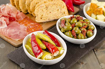 Cold Tapas stock image. Image of meal, food, black, culture - 27693435