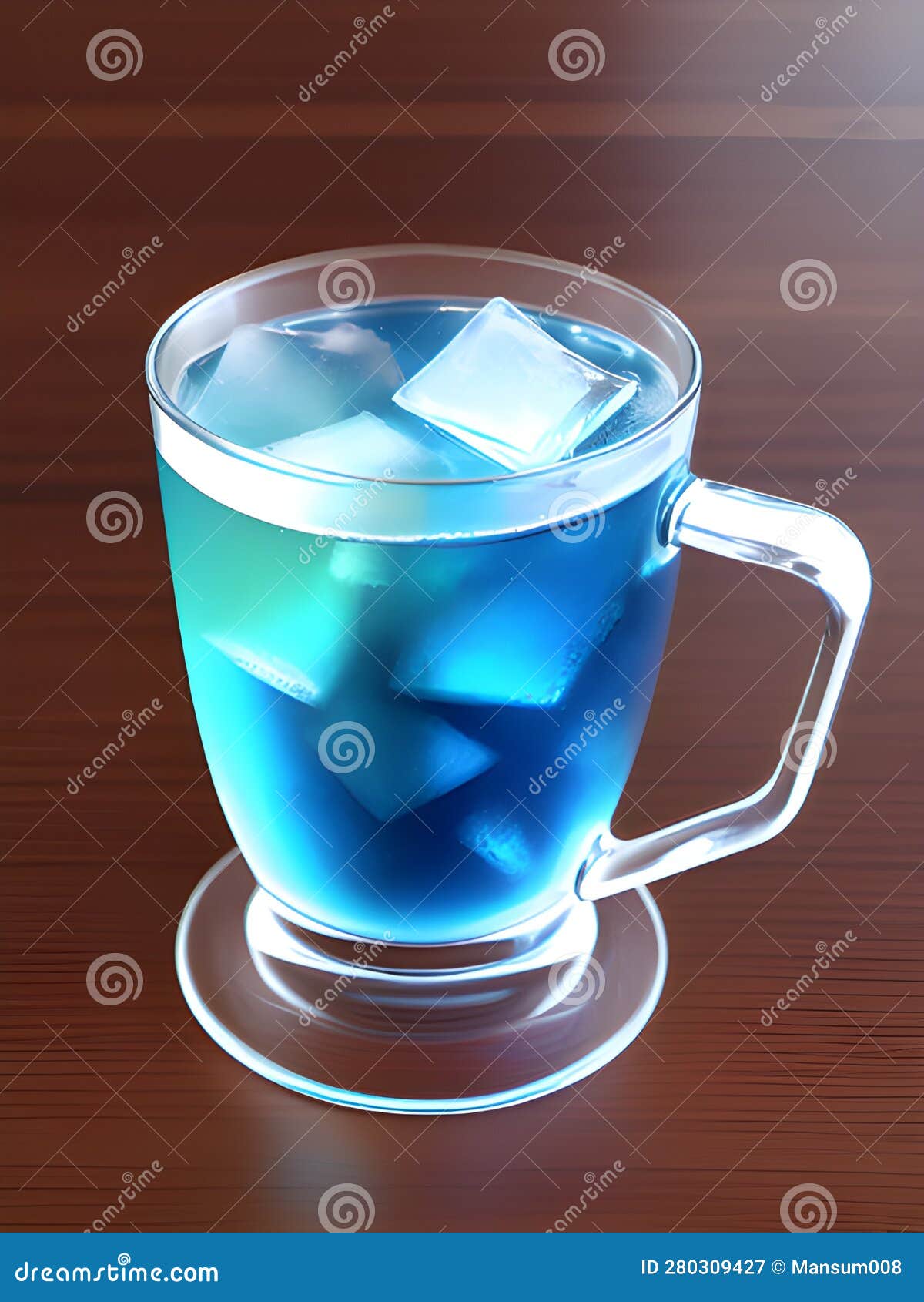 Cold Tea in Glass Bowl, Ai Generated Stock Illustration - Illustration ...