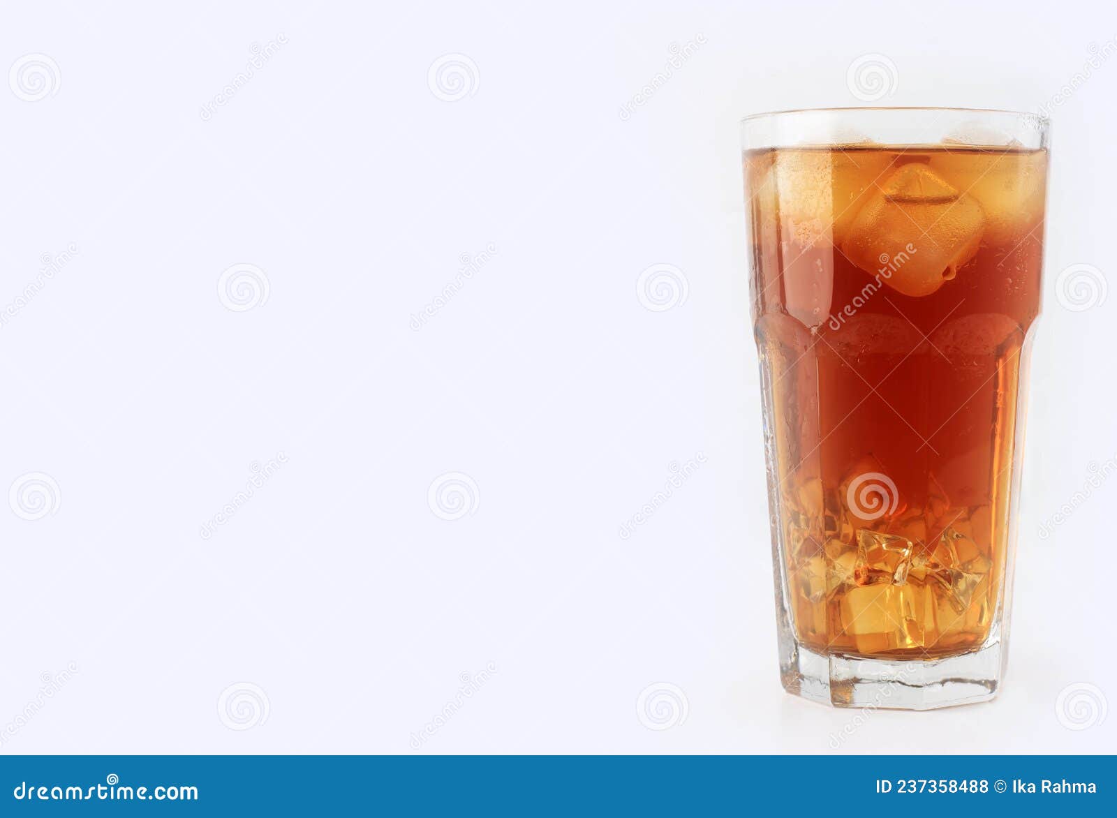 Cold Tea or Ice Tea Isolated on White, Copy Space for Text Stock Photo ...
