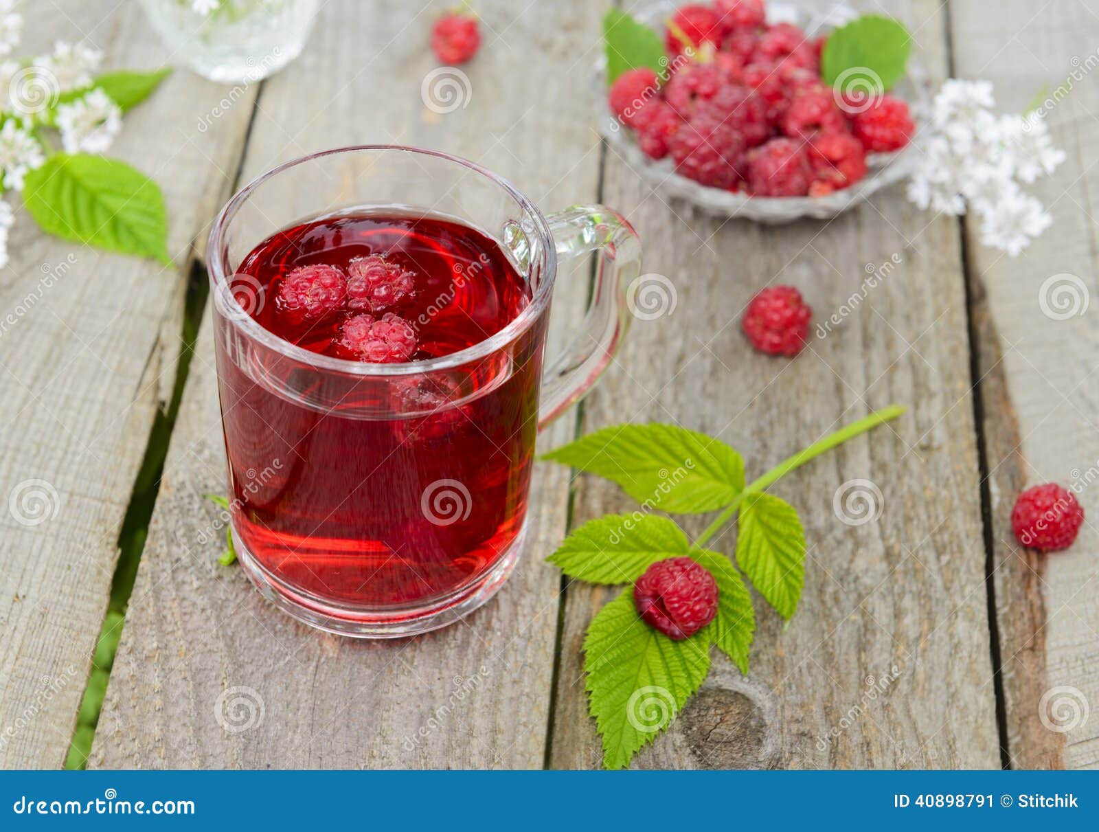 Cold tea with raspberry stock image. Image of raspberry - 40898791