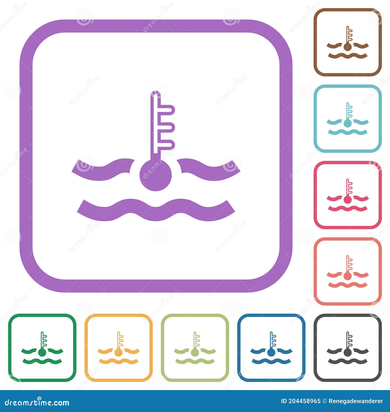 Cold Temperature Engine Coolant Simple Icons Stock Vector ...