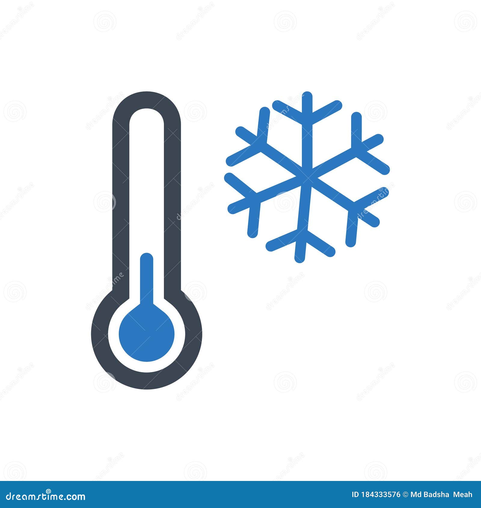 Cold temperature icon stock vector. Illustration of sign - 184333576