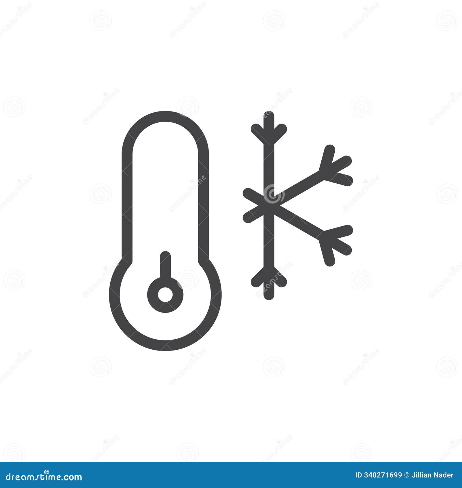 Cold Temperature Icon Thin Outline Art Symbol Stock Vector ...