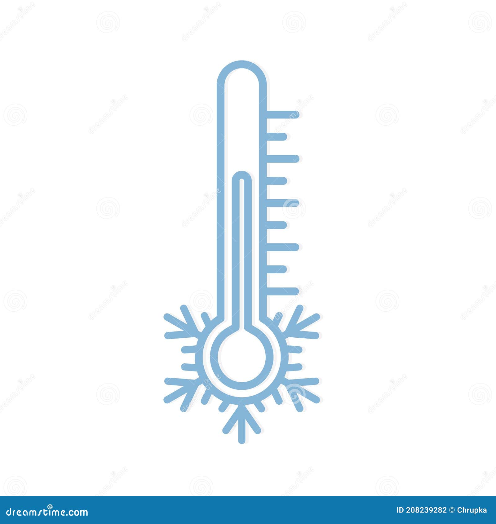Cold Temperature Thermometer Icon Stock Vector - Illustration of ...