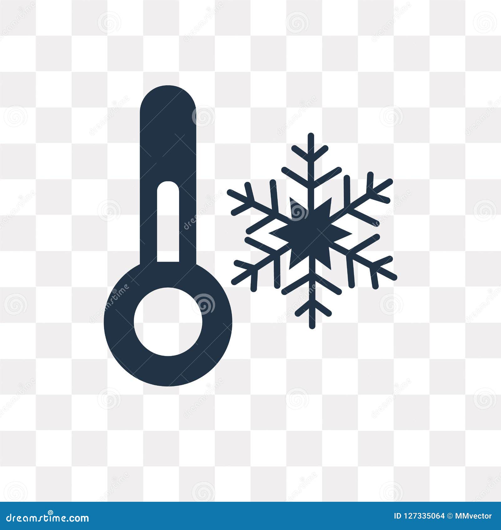 Cold Temperature Vector Icon Isolated on Transparent Background, Cold ...