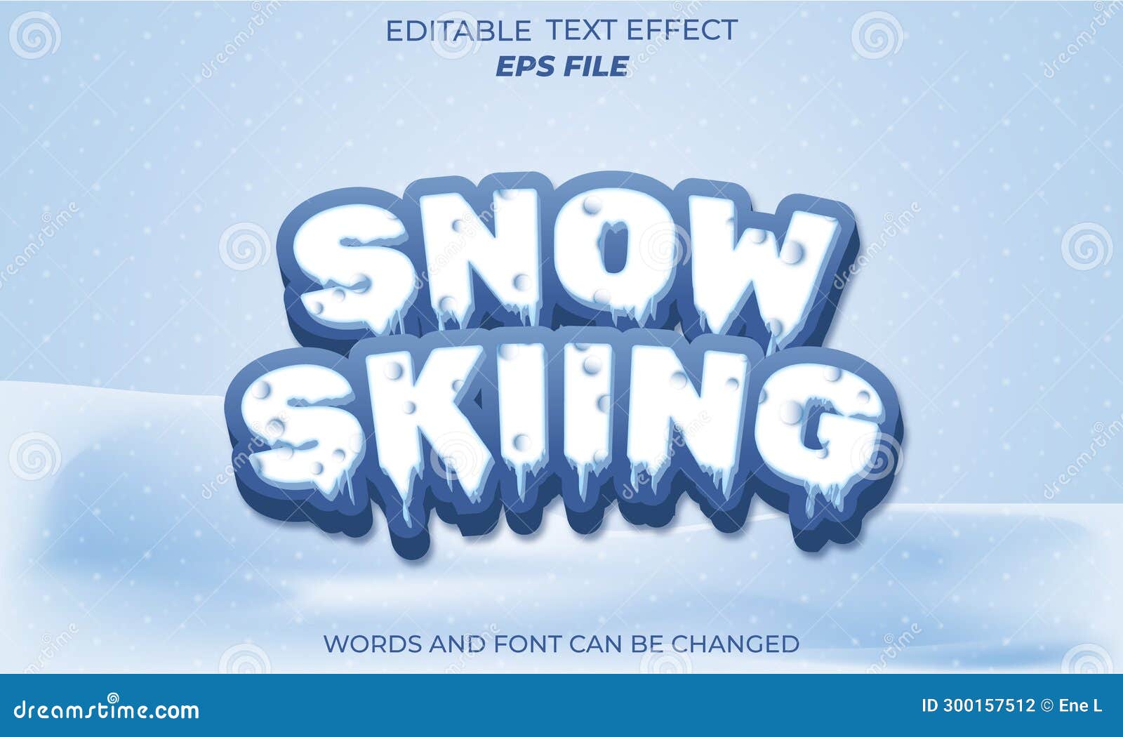 Cold Text Effect, Font Editable, Typography, 3d Text. Vector Template ...