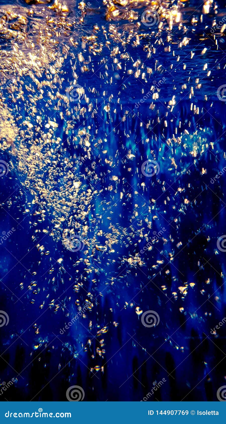 Blue Transparent Water Stream Stock Image - Image of swimming, blue ...