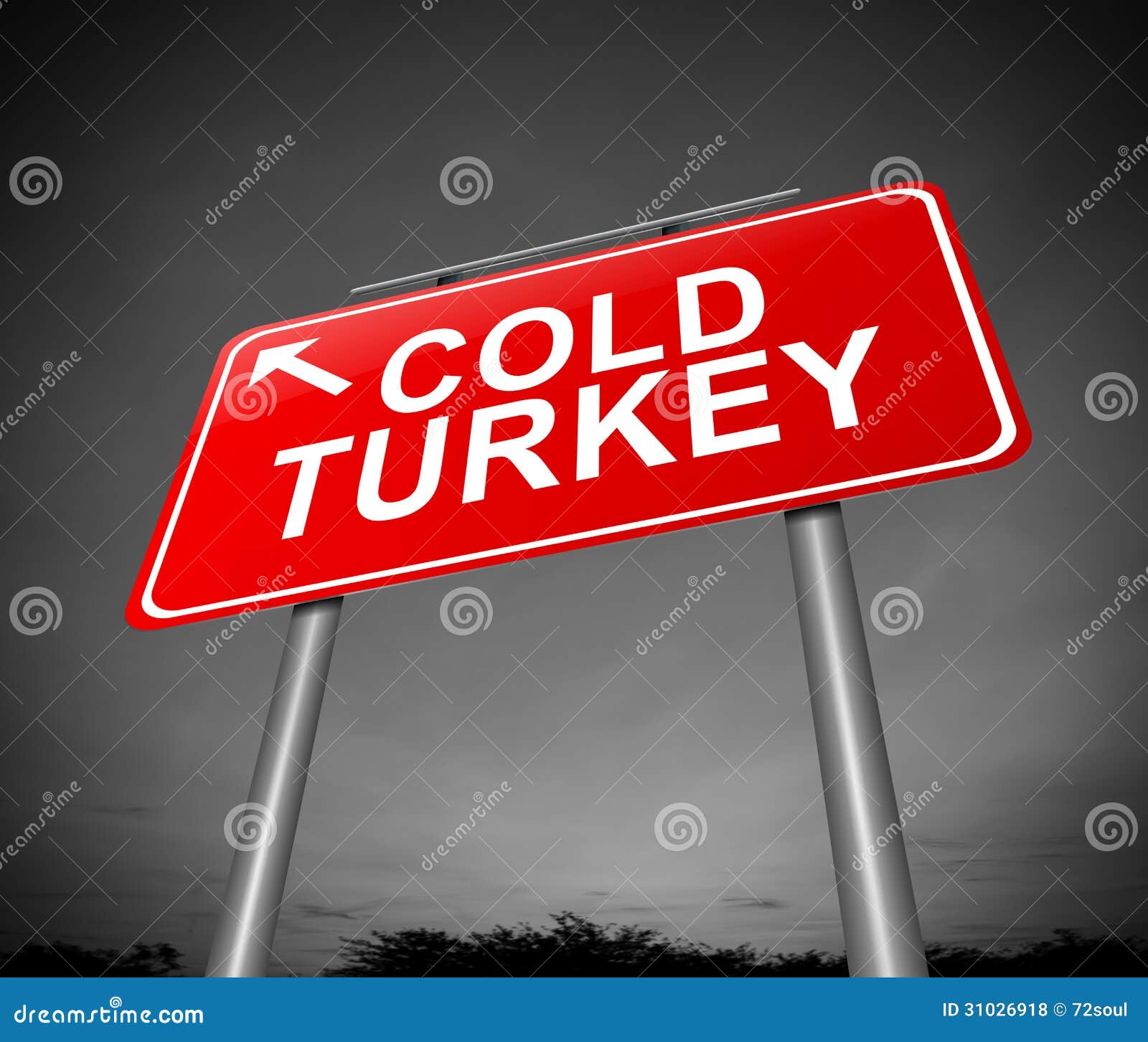 Cold turkey concept. stock illustration. Illustration of detoxing ...